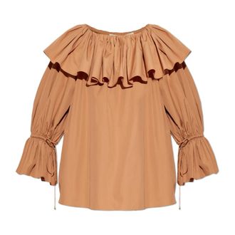 Chlo&eacute; Locker geschnittenes Top mit R&uuml;schen - - Blouses & Shirts - Damen - Braun - XS
