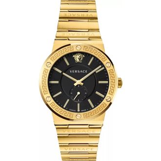 Versace Greca-Logo Uhr - - Accessories - Herren - Gelb - ONE SIZE