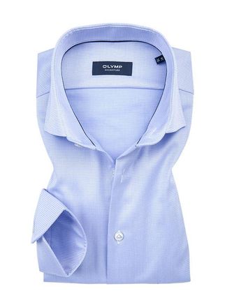 Olymp Herren Hemd blau Baumwolle