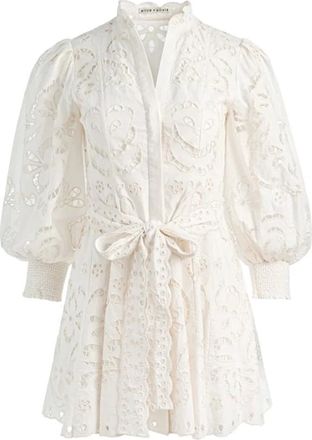 Alice & Olivia Femme, Robes, Blanc, Taille: 36 FR Lucy Mini Robe Chemise