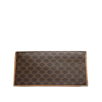 Celine Portefeuille Pre-owned en cuir &agrave; motif logo - Femme - Pre-owned - Brun - Taille: ONE Size