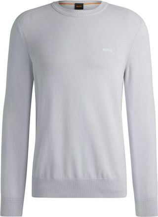 HUGO BOSS Leichter Strick-Pullover aus Baumwolle in