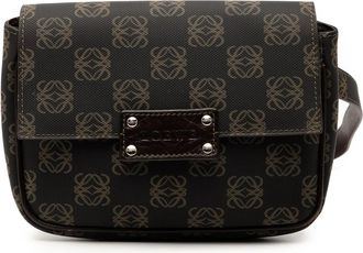 Loewe Bauchtaschen - Anagram Coated Canvas Belt Bag - Gr. ONE SIZE - in Braun - f&uuml;r Damen