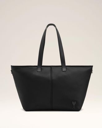 Ami Petit Sac Cabas Marcel Noir en Nylon Noir - TU - Unisex
