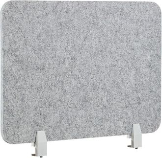 Beliani Beliani - Panneau S&eacute;parateur de Bureau Acoustique et Visuel 72 x 50 cm en Polyester et Mat&eacute;riau Synth&eacute;tique Gris Fonc&eacute; Split