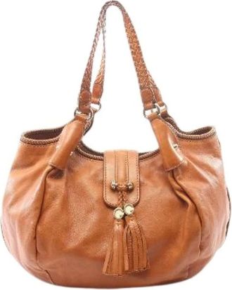 Gucci Pre-owned Marrakech Leather Shoulder Bag - Femme - Pre-owned - Brun - Taille: ONE Size