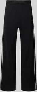 Review Straight Fit Sweatpants aus reiner Baumwolle mit Label-Patch
