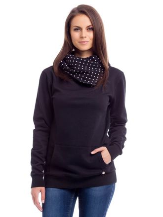 Pussy Deluxe Cross Over Dotty Frauen Kapuzenpullover schwarz M 65% Baumwolle, 35% Polyester Gothic