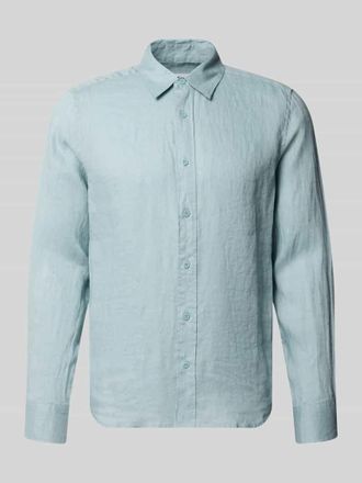 Only & Sons Regular Fit Leinenhemd mit Kentkragen Modell FLYNN