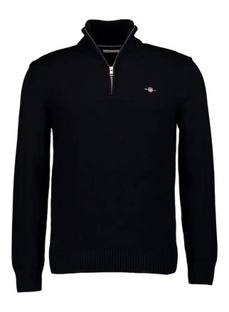 GANT Herren Pullover schwarz Baumwolle unifarben