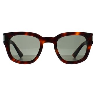 Saint Laurent Quadratisch Unisex Havanna Grau SL 838