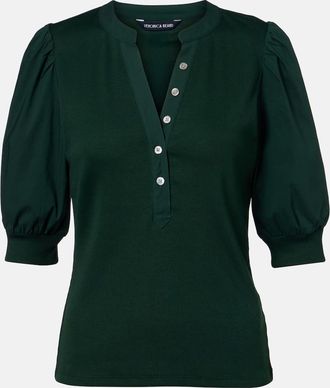 Veronica Beard Top Coralee aus einem Baumwollgemisch