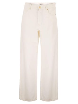Max Mara Smmonorata Pantalon 5 Poches En Coton Et Lin