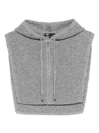 Maje sweat zipp&eacute; &agrave; capuche - Gris