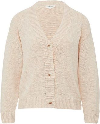 s.Oliver Cardigan Strickjacke Strickjacke aus B&auml;ndchengarn im Relaxed Fit