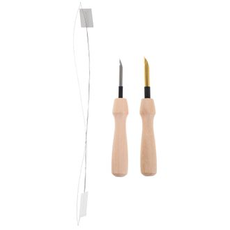 Cabilock Sticknadel Satz mit Holzgriff Punch Needle f&uuml;r Pr&auml;zises Sticken Baumwolle und Mischgewebe Ergonomischer Stift Stabiles N&auml;hwerkzeug f&uuml;r Selbstgemacht B