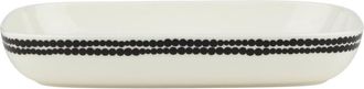 Marimekko Oiva/Siirtolapuutarha Serving Dish 18 x 25 cm, Black, White