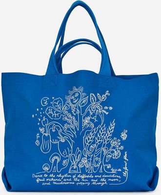 Arket CAF&Eacute; Canvas-Tragetasche -Blau