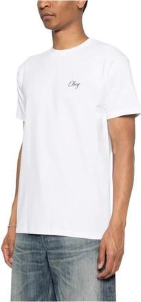 Obey Homme, Tops, Blanc, Taille: XL Paper Rose Classic T-Shirt