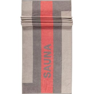 Caw&Ouml; Saunatuch, Badetuch - Sauna - Baumwolle - Sand - 80 x 200 cm