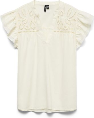 Vero Moda Vmline Ss V-Neck Top WVN Noos