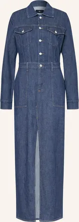 7 For All Mankind Jeanskleid Utility Maxi Dress blau