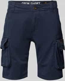 Alpha Industries Regular Fit Cargoshorts mit Label-Stitching Modell CREW SHORT