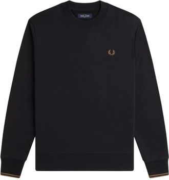 Fred Perry Homme, Sweatshirts et sweats &agrave; capuche, Noir, Taille: L Crew Neck SweaT-shirt