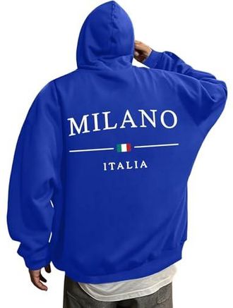 Generic Sweat a Capuche Homme Sweatshirt Hooded Sweats &agrave; Capuche avec Imprim&eacute; Lettre pour Un Confort Styl&eacute; et Id&eacute;al pour Les Activit&eacute;s Ext&eacute;rieures