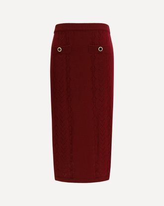 Alessandra Rich Merino wool midi Skirt Female 40