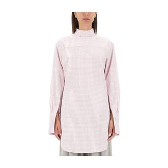 Dries Van Noten High Neck Shirt - - Blouses & Shirts - Damen - Rosa - S