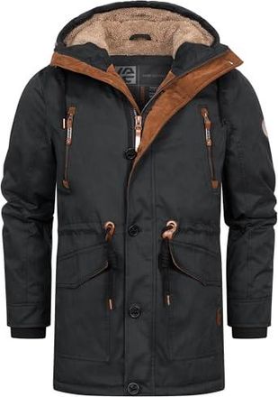 Indicode Hommes INGillespie Jacket | Doudoune avec capuche doublée Black S