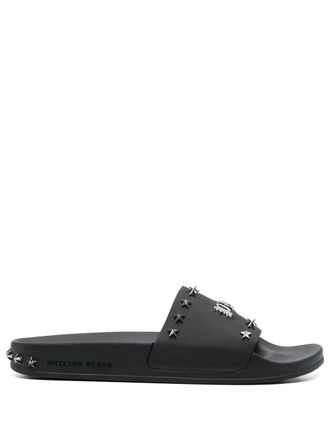 Philipp Plein claquettes Gothic Plein &agrave; clous - Noir