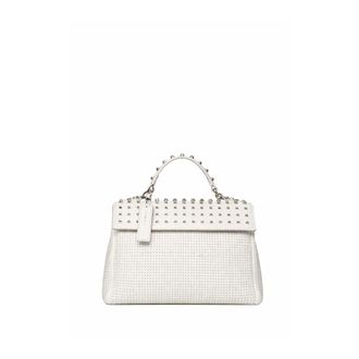 John Richmond Femme, Sacs, Blanc, Taille: ONE Size Sac &agrave; main clout&eacute; avec d&eacute;tails brillants