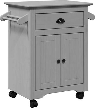vidaXL K&uuml;chenwagen bodo Grau 72x45x80 cm - Vidaxl