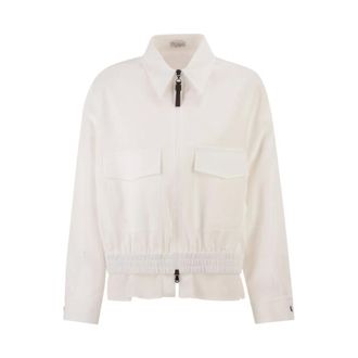 Brunello Cucinelli Damen, Jacken, Wei&szlig;, SGr&ouml;&szlig;e