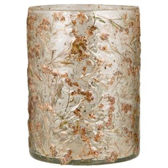 Ib Laursen Hurricane f/Teelicht m/Gras im Glas, H: 13,9 Ø: 10