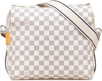 Louis Vuitton Hobo Bags - Damier Azur Naviglio - Gr. unisize - in Wei&szlig; - f&uuml;r Damen