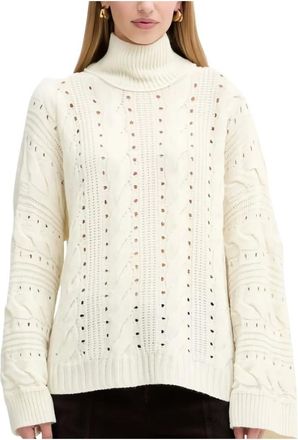Twinset Femme, Pulls, Beige, Taille: 36 FR Pull &agrave; col roul&eacute;