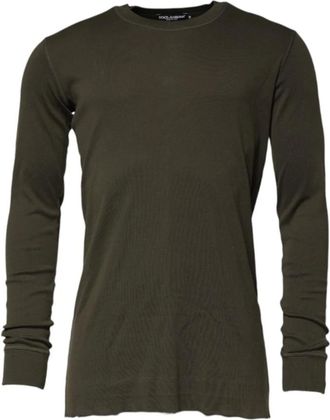 Dolce & Gabbana Homme, Pulls, Vert, Taille: M T-Chemises