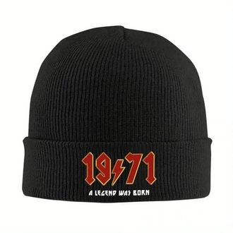 Generic Casquettes de Baseball pour Hommes Hommes, Retro Rock 1971 Casquettes Automne Hiver Beanie Ski 50 Ans 50 Ans N&eacute; en 1971 Casquettes Hommes Femmes Acryl