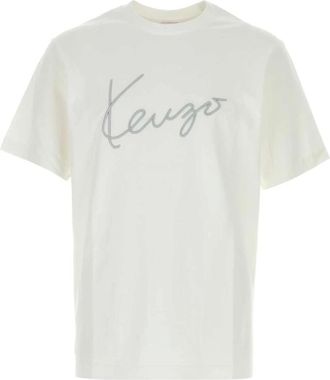 Kenzo Homme, Tops, Blanc, Taille: M Signature Classic T-Shirt