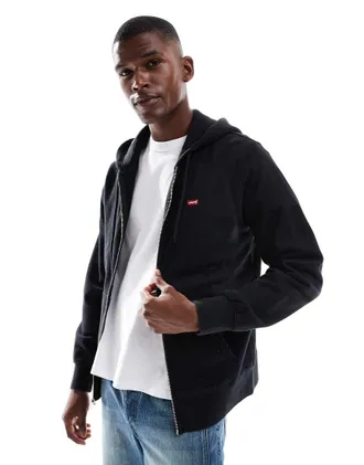 Levi's Original - Sweat &agrave; capuche zipp&eacute; &agrave; logo de la marque - Noir-Gris