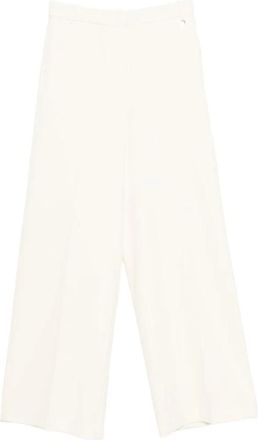 Liu Jo Femme, Pantalons, Beige, Taille: 34 FR Pantalon Palazzo &agrave; Double Ceinture