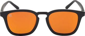 Cressi Riviera Sunglasses Black/Mirrored Lens Orange - Lunettes de Soleil Polaris&eacute;es Hommes et Femmes, pour la Mer, la Navigation et la P&ecirc;che, Monture TR90 N