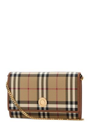 Burberry Womens Printed Canvas Check Wallet Vntgchkbriarbrown Portafogli