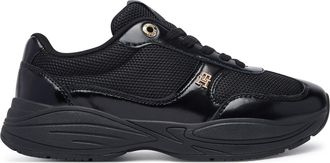 Tommy Hilfiger Sneakers Tommy Hilfiger Modern Runner Shiny Leather FW0FW09413 Schwarz