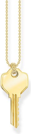 Thomas Sabo Thomas Sabo Kette Schlüssel aus 925er Sterlingsilber 750er Gelbgold-Vergoldung, Länge: 40cm - 45cm, KE2129-413-39-L45V