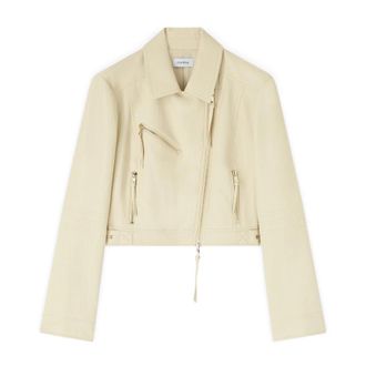Motivi Bikerjacke mit asymmetrischem Rei&szlig;verschluss - - Jackets - Damen - Wei&szlig; - XL