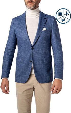Carl Gross Carl Gross Herren Sakko blau Baumwoll-Stretch